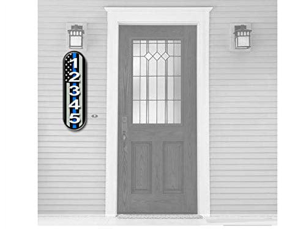 Curb-N-Sign, Vertical Reflective Address Sign, Customized for You, Thin ...