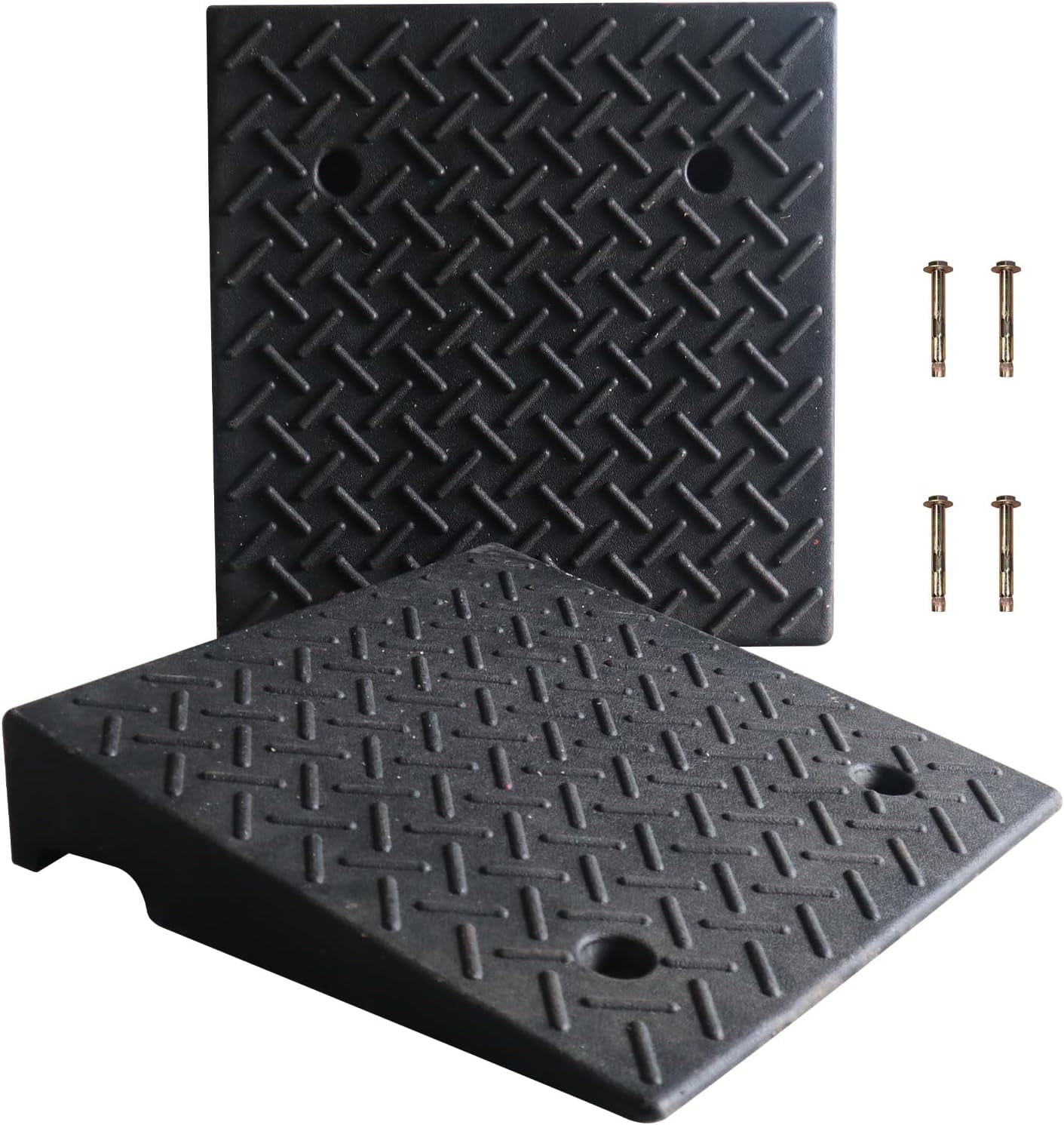 Curb Ramps for Driveway 4" Rise Height 2 Pack Heavy Duty Rubber ...