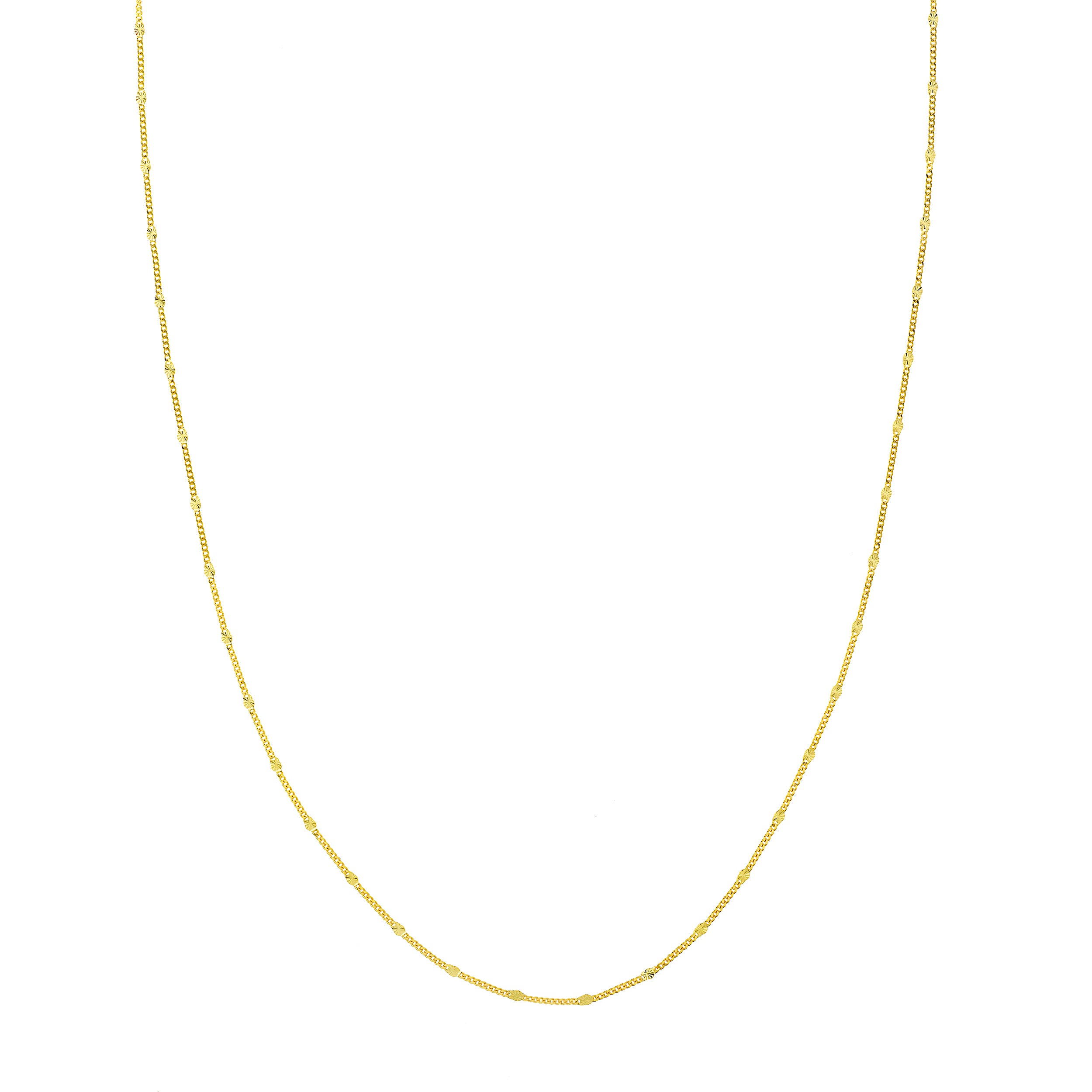 Curb Saturn Chain with Diamond-Cut Stations - Walmart.com