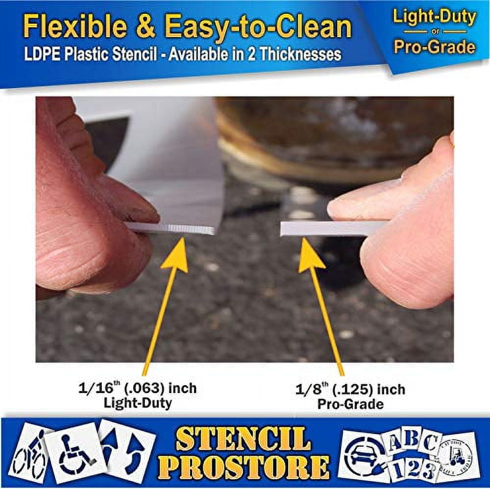 Curb and Median Stencils - 6 inch FIRE Lane Stencil - 6" x 40" x 1/8 ...