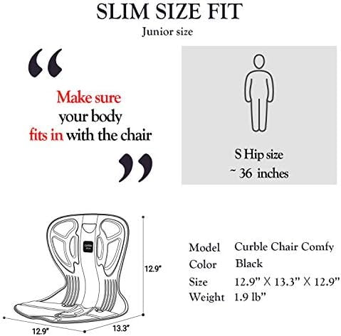 Curble Chair Comfy Fabric Cushions Slim & Small Size fit (13" X 13" X ...