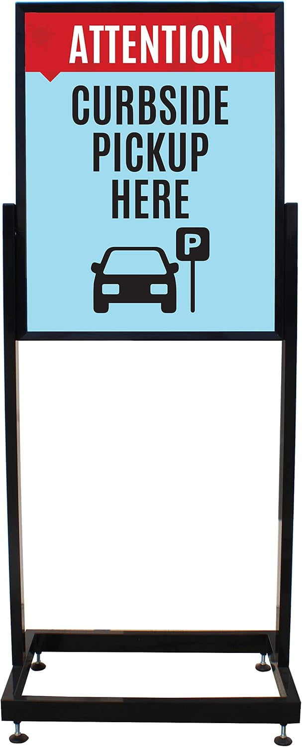 Curbside Pickup Here - Floor Standing Heavy Duty Sign - Walmart.com