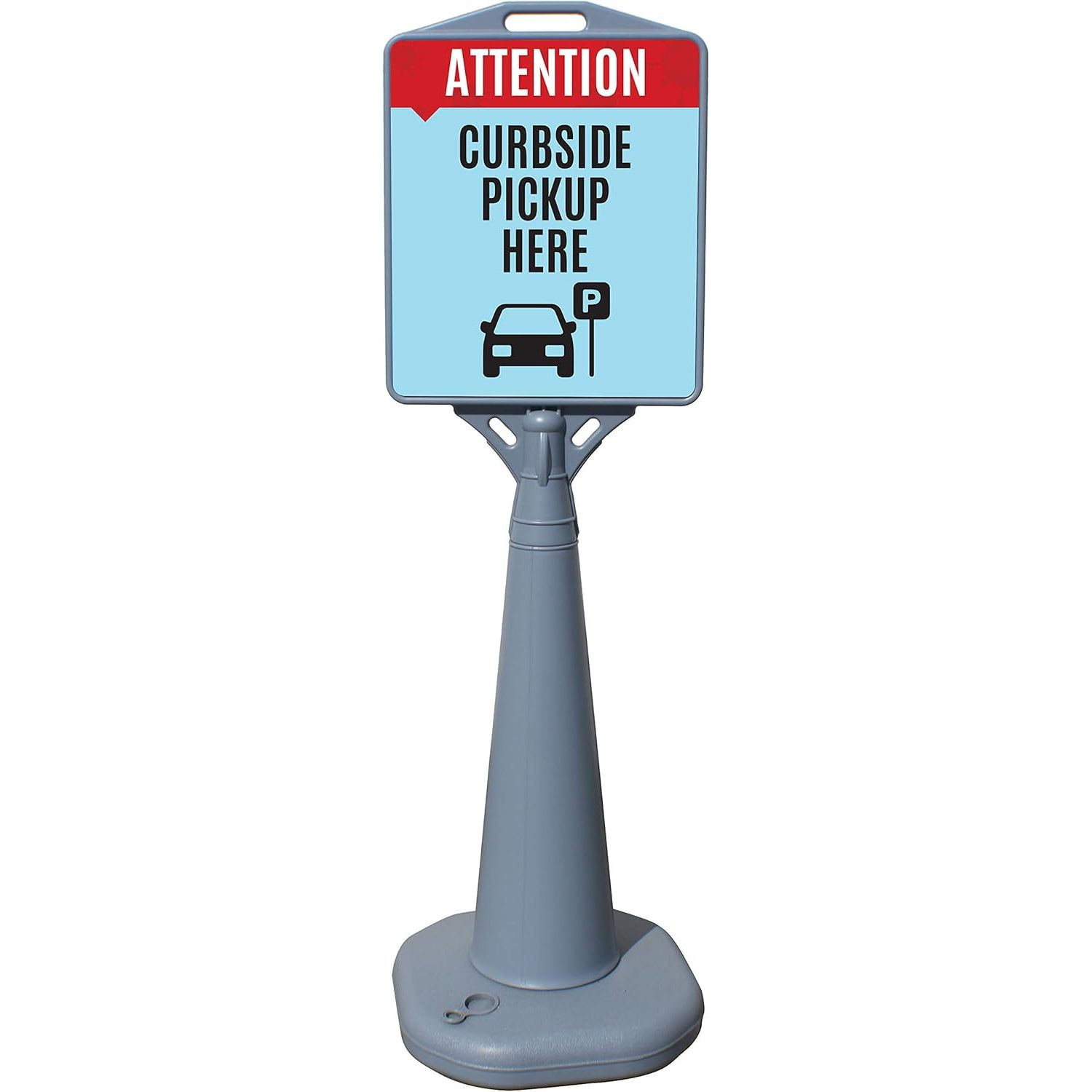 Curbside Pickup Here - Floor Standing Sign (Water Filled Base ...