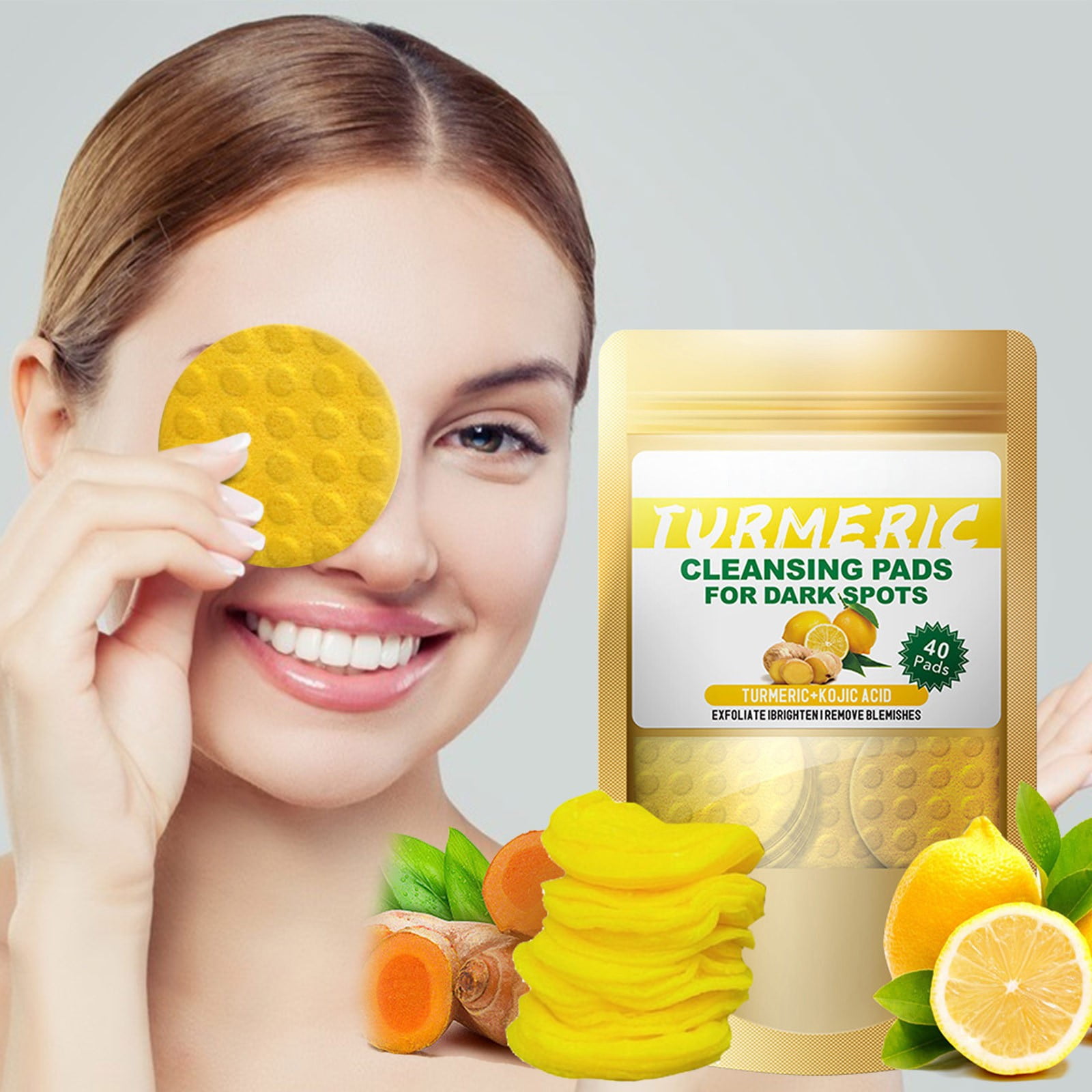 Curcumin Cleaning Tablets for Brightening Skin Tone, Dimming Dark Spots ...