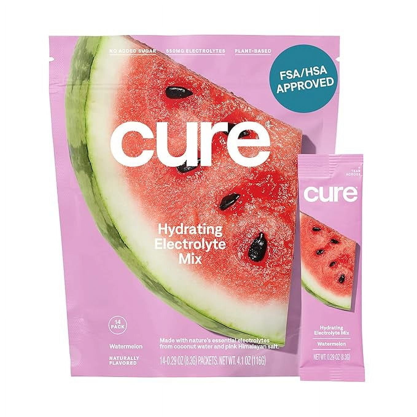 Cure Hydrating Electrolyte Mix | Powder for Dehydration Relief | FSA ...