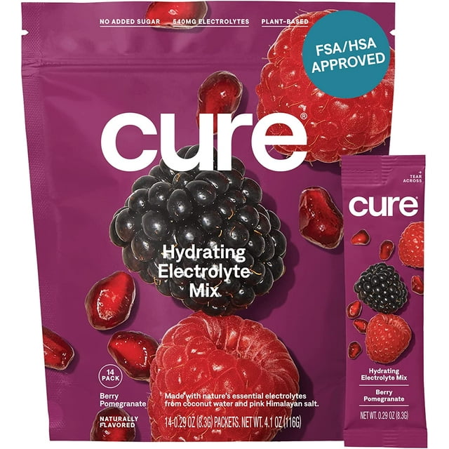 Cure Hydrating Plant Based Electrolyte Mix | FSA & HSA Eligible ...