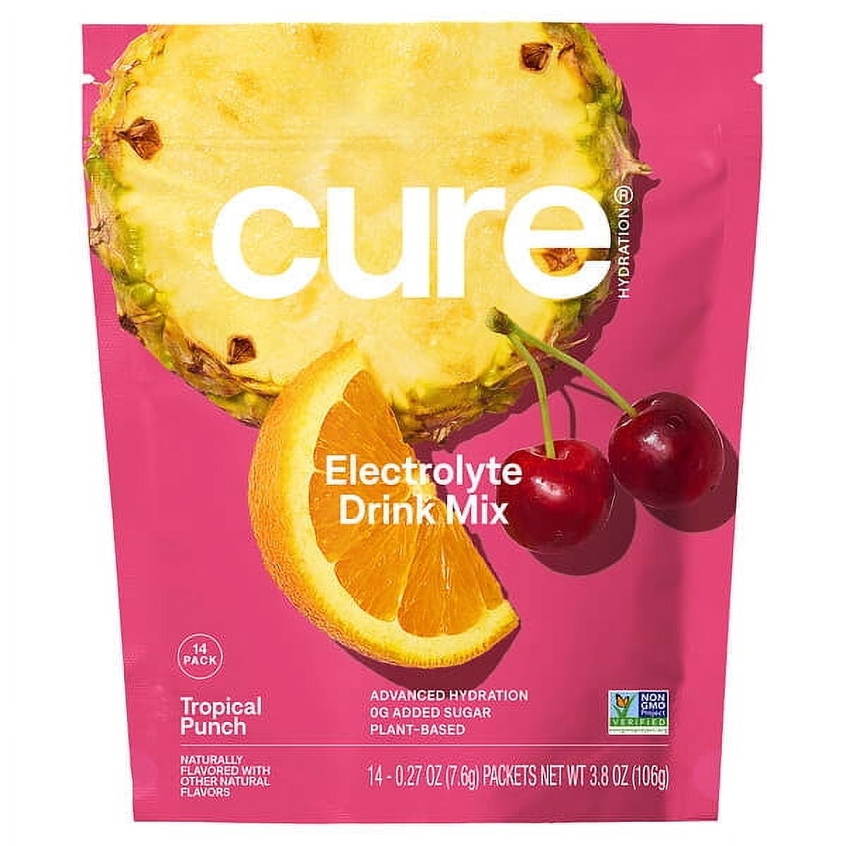 Cure Hydration, Electrolyte Drink Mix, Tropical Punch, 14 Packets, 0.27 ...