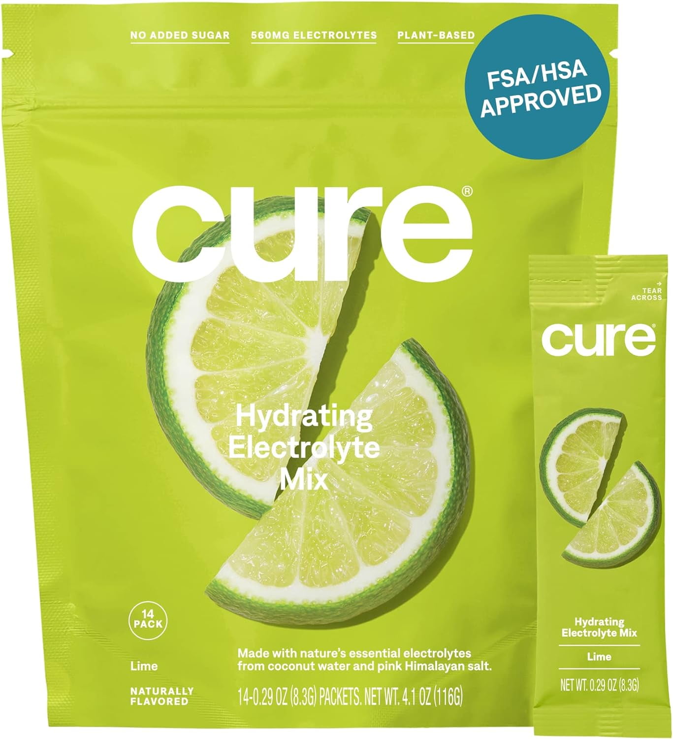 Cure Hydration | Plant-Based Electrolyte Drink Mix | No Added Sugar ...