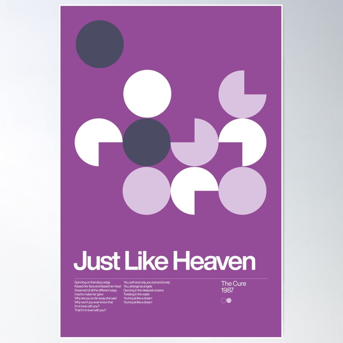 The Cure - Just Like Heaven - 1987, New Wave Song Minimalistic Swiss ...