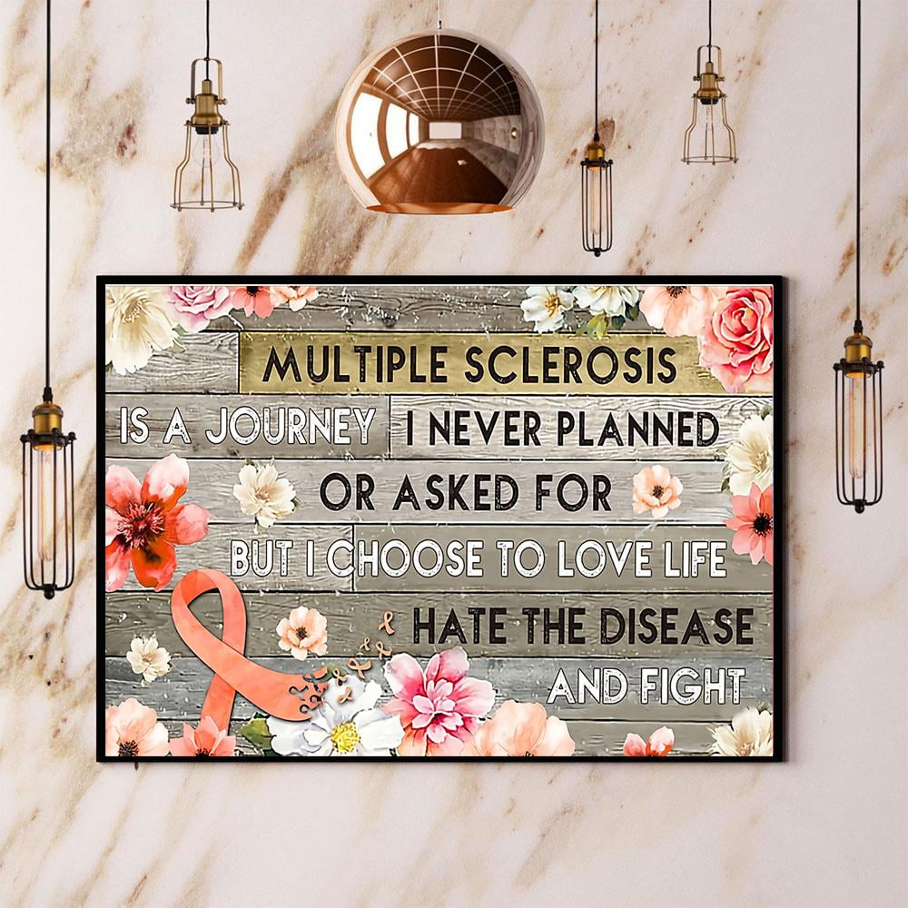 Cure Multiple Sclerosis I Never Planned Paper Poster No Frame Matte ...