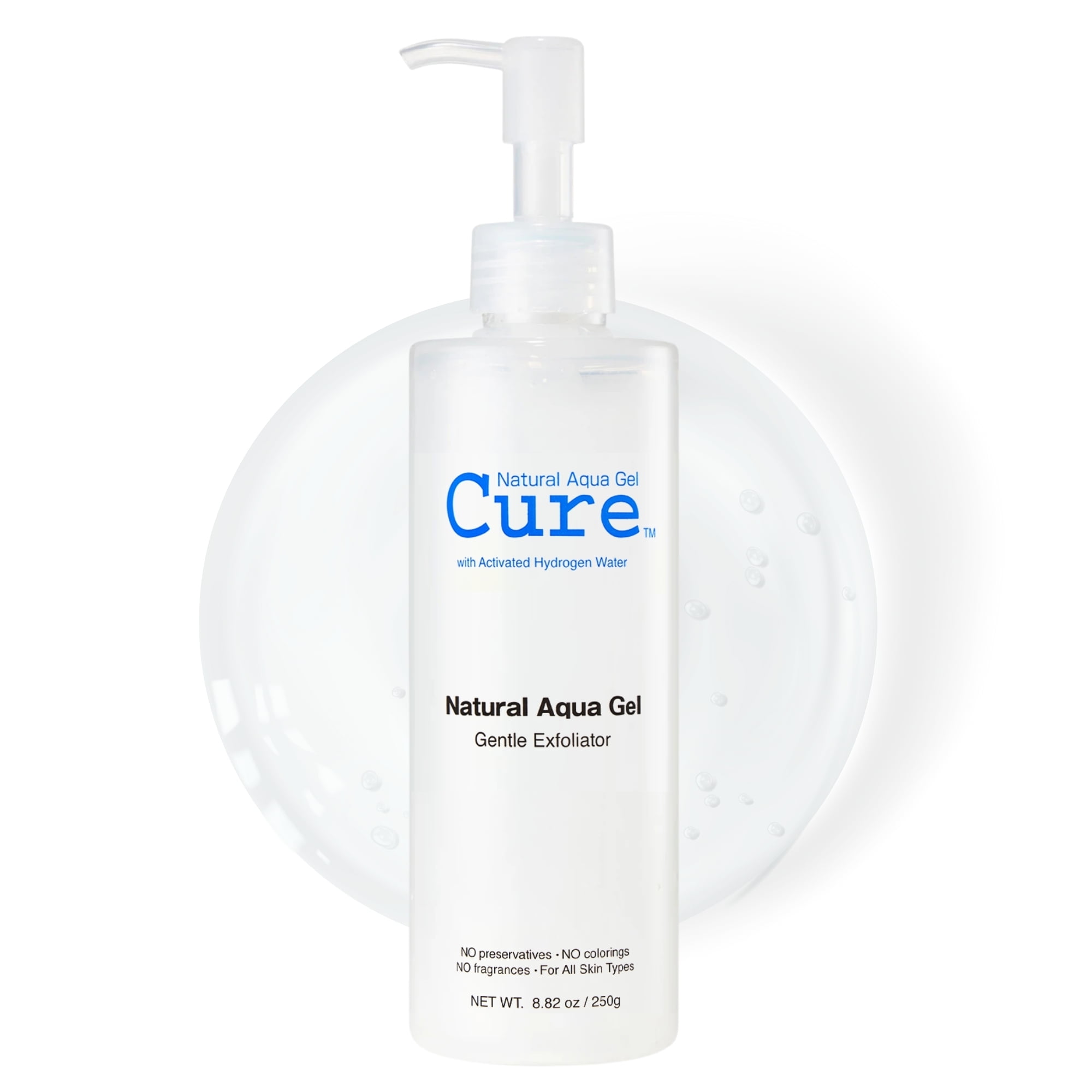Natural Aqua Gel Cure Water-Based Exfoliator for Face and Body, 8.82oz ...