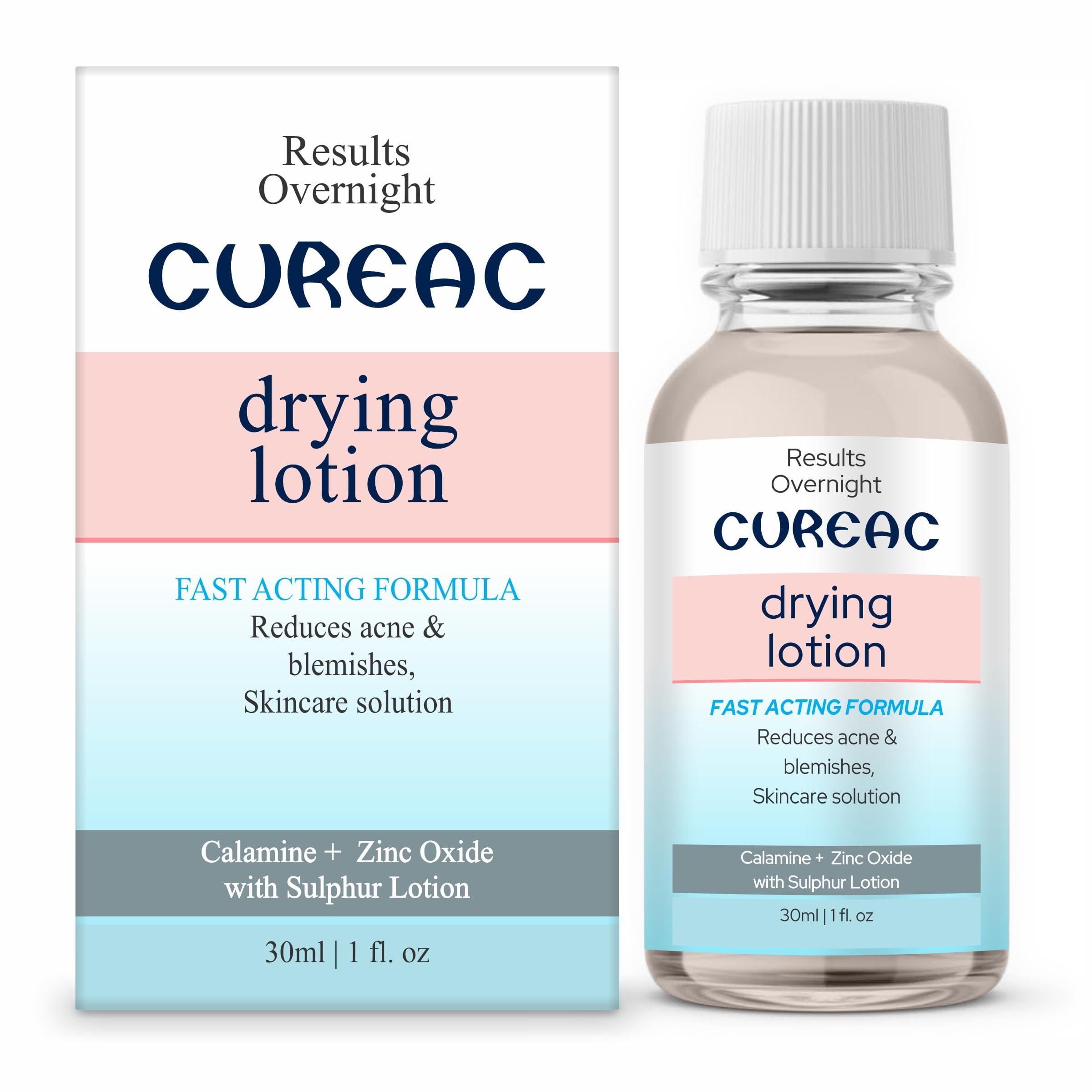 Cureac Drying Lotion for XEF1 Pimples - Fast Acting Acne Spot Drying ...