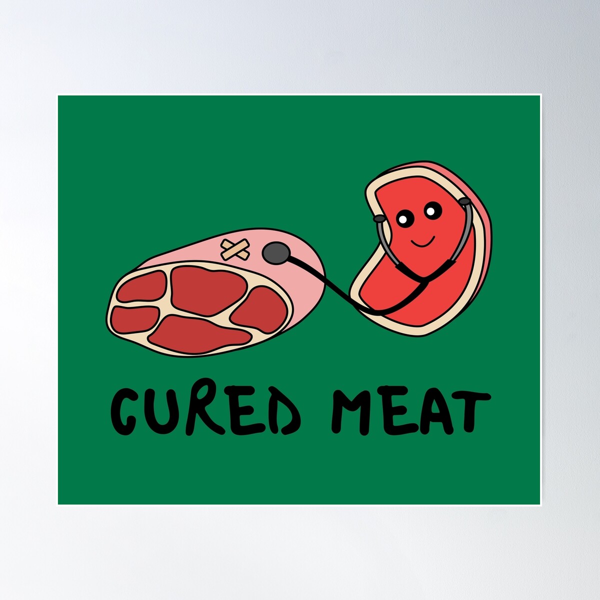 Cured Meat Poster Wall Art, Modern Wall Decor For Living Room Bedroom ...