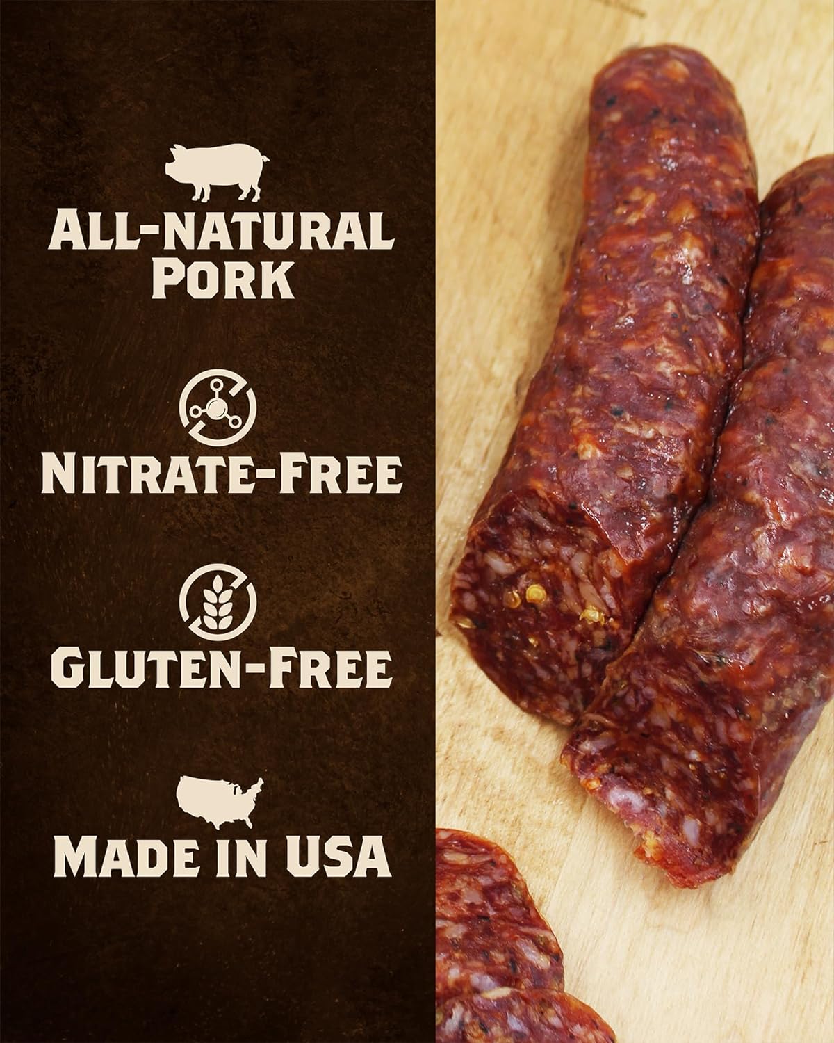 Cured Pepperoni Sticks 2 x 10oz - Delicious, Nitrate- Italian Pepperoni ...
