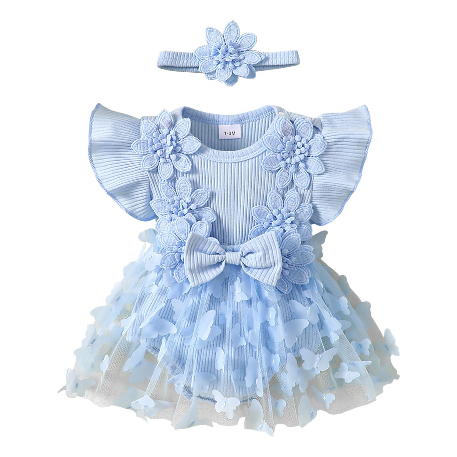 Curenmufel Spring Baby Girl Clothes Baby Girl Romper Dress Fly Sleeve ...