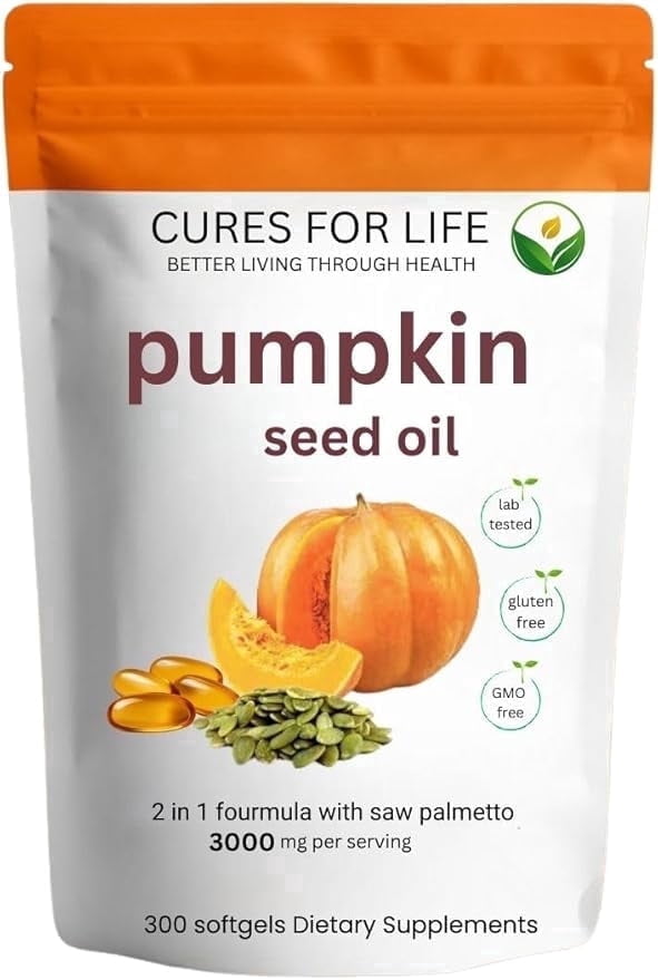 Cures For Life Pumpkin Seed Oil with Saw Palmetto – 3000mg Per Serving ...