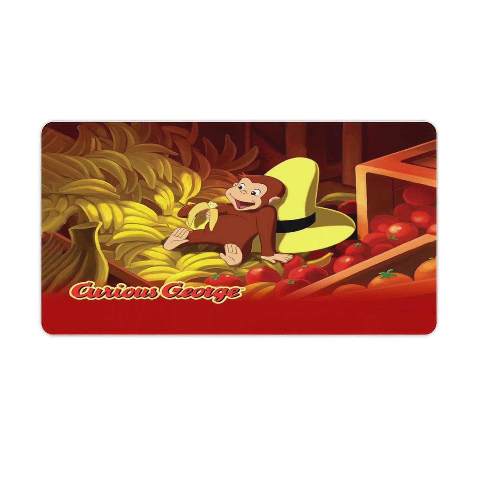 Curi-ous Geor-ge Large Mouse Pad Rubber Lock Edge Office Mouse Pad ...