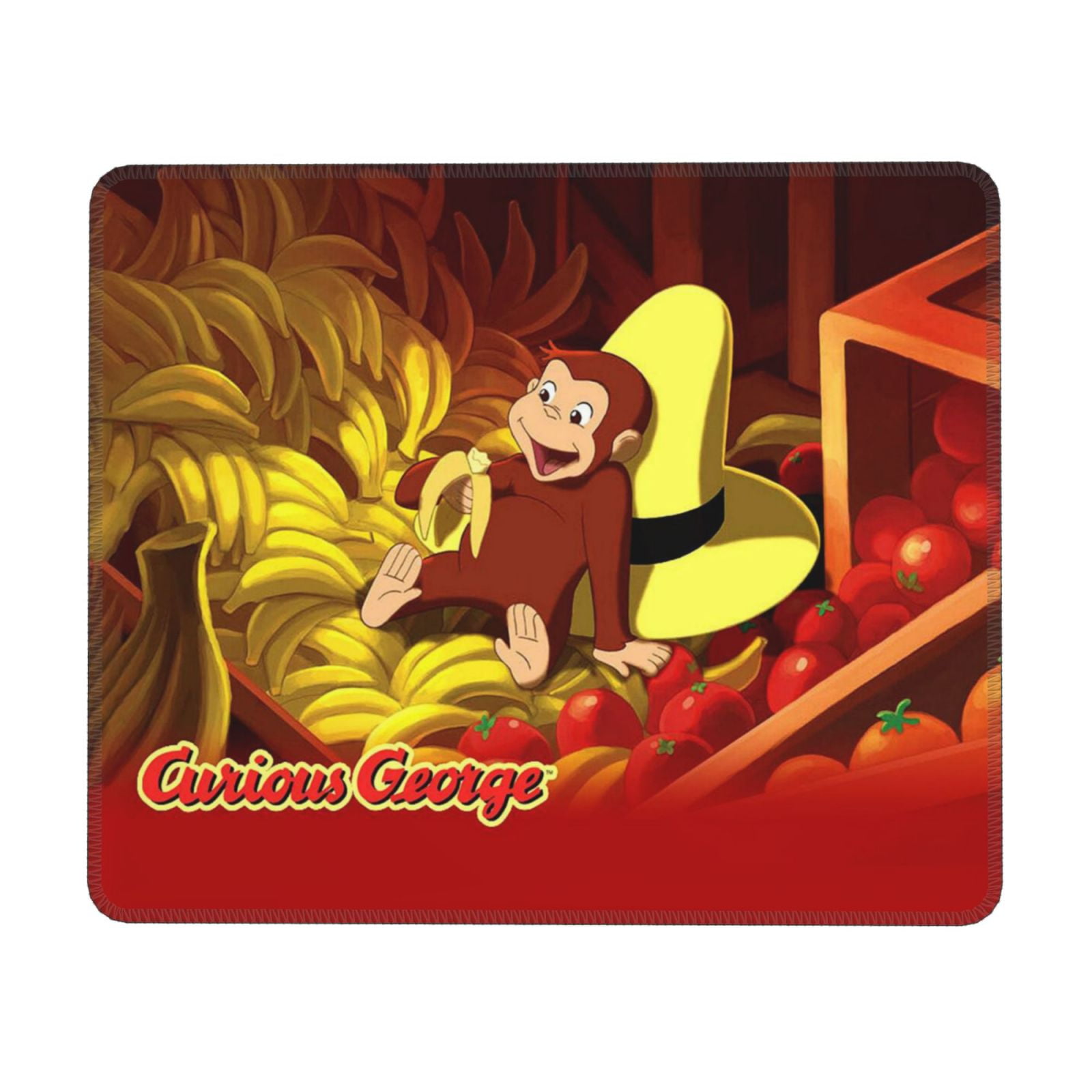 Curi-ous Geor-ge Rubber Lock Edge Mouse Pad Office Mouse Pad Suitable ...