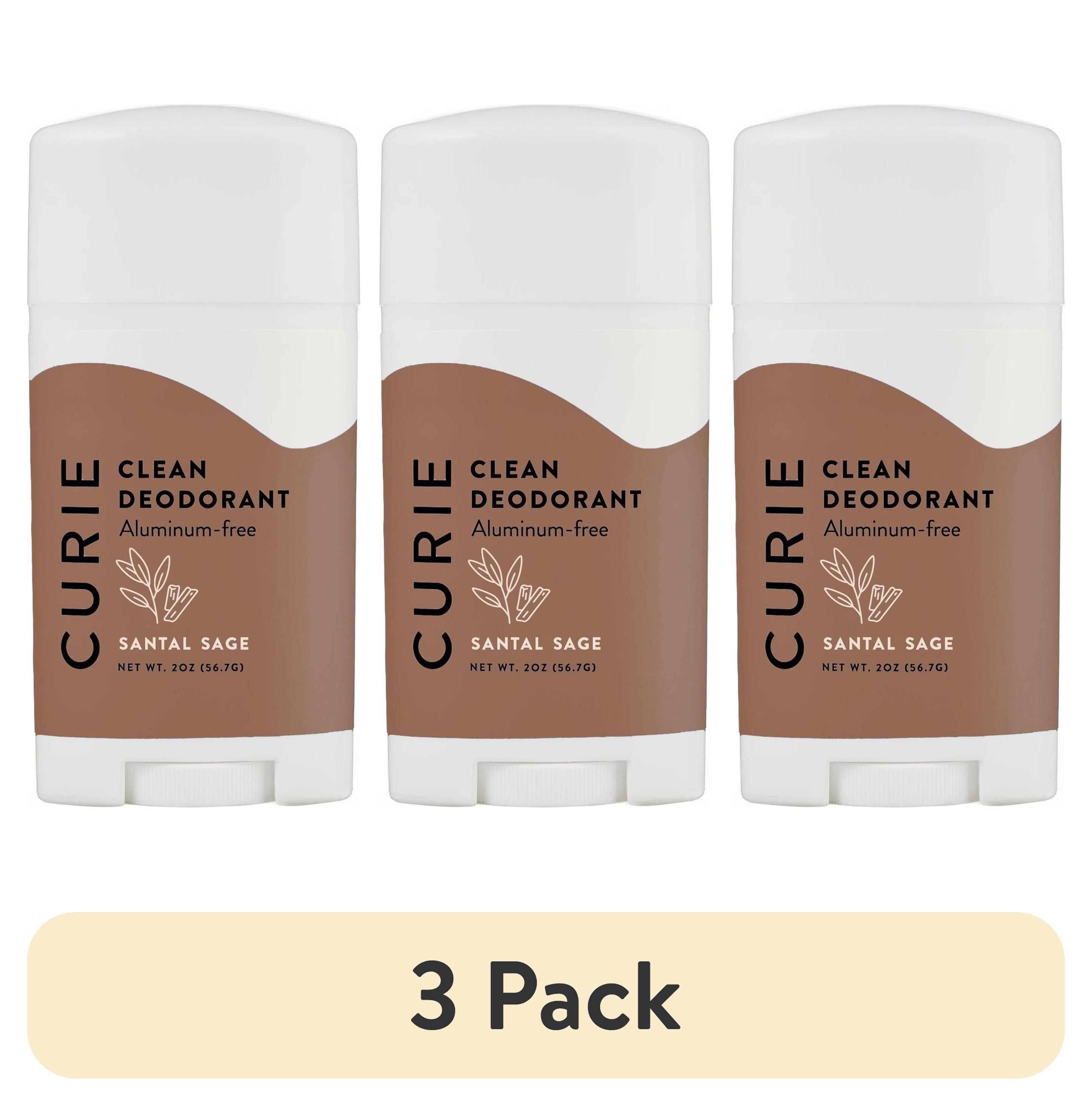 (3 pack) Curie Natural Deodorant Stick, Santal Sage, Aluminum-Free, for ...