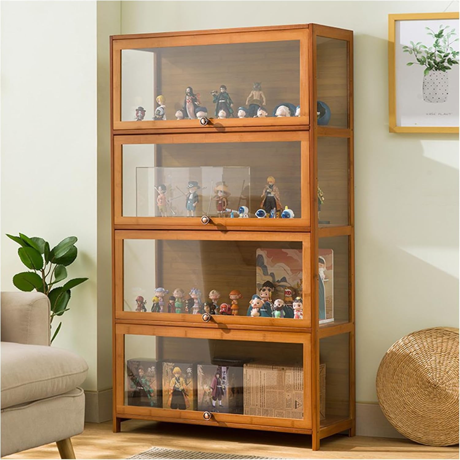 Curio Display Cabinet with Acrylic Doors for Collectibles Small Curio ...