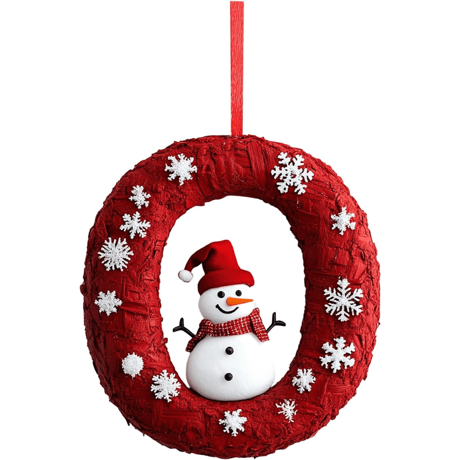 CurioCo A-Z Letter Christmas Tree Ornaments 26pcs Hanging Alphabet Decor - DIY Blank Backside ...