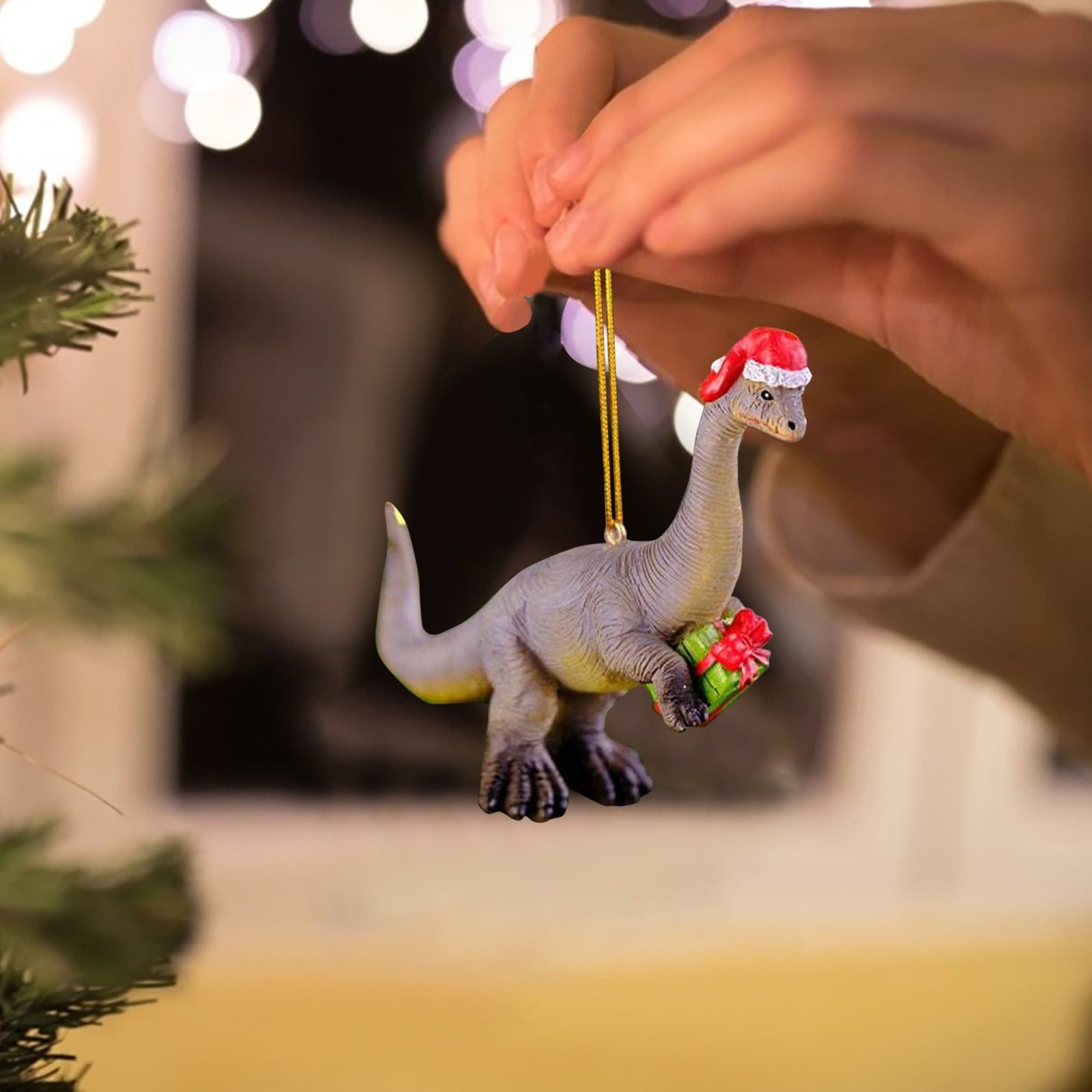 CurioCo Dinosaur Christmas Ornament, Dinosaur Christmas Decorations for ...