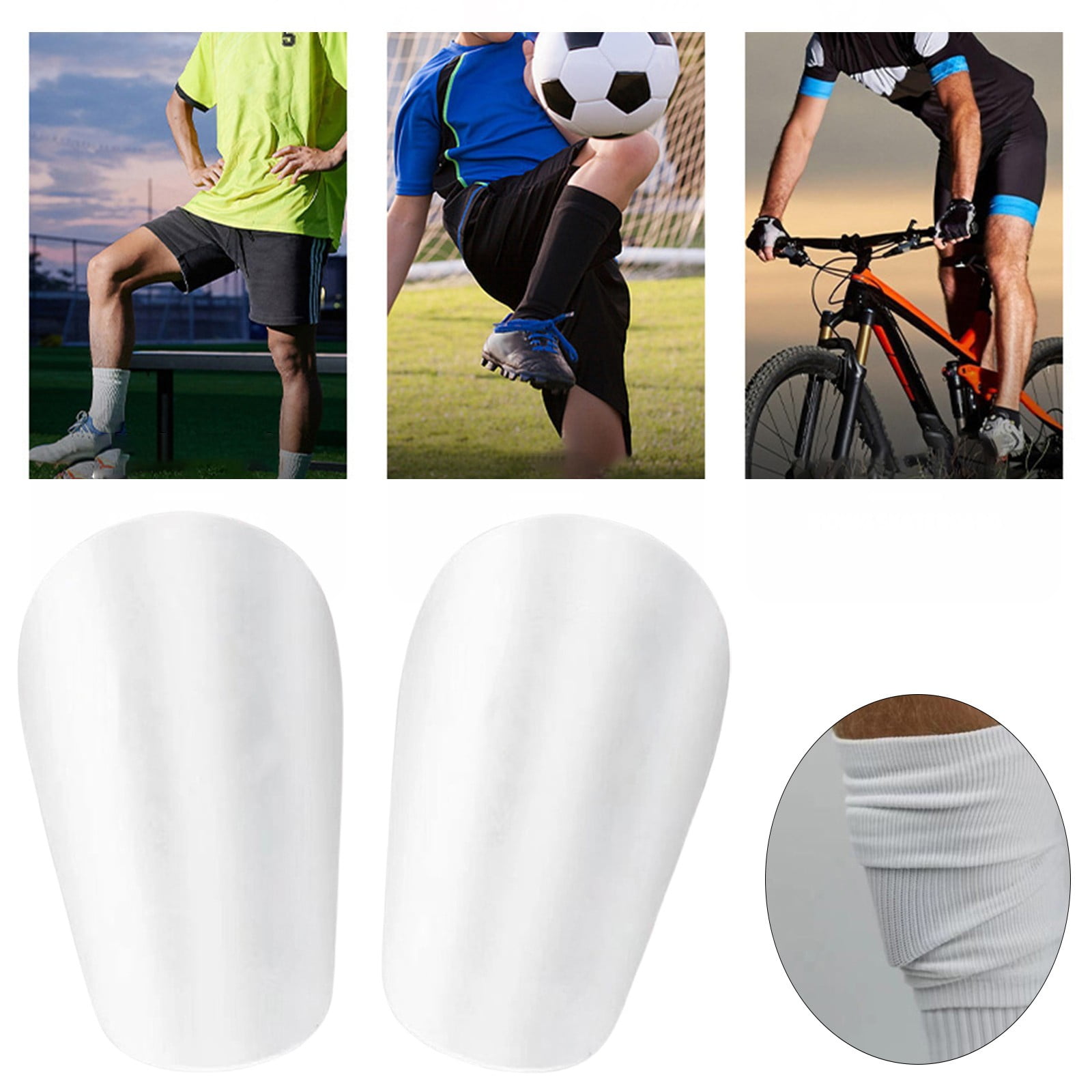 CurioCo Miniature Soccer Shin Guards for Adults Youth Kids, Lightweight ...