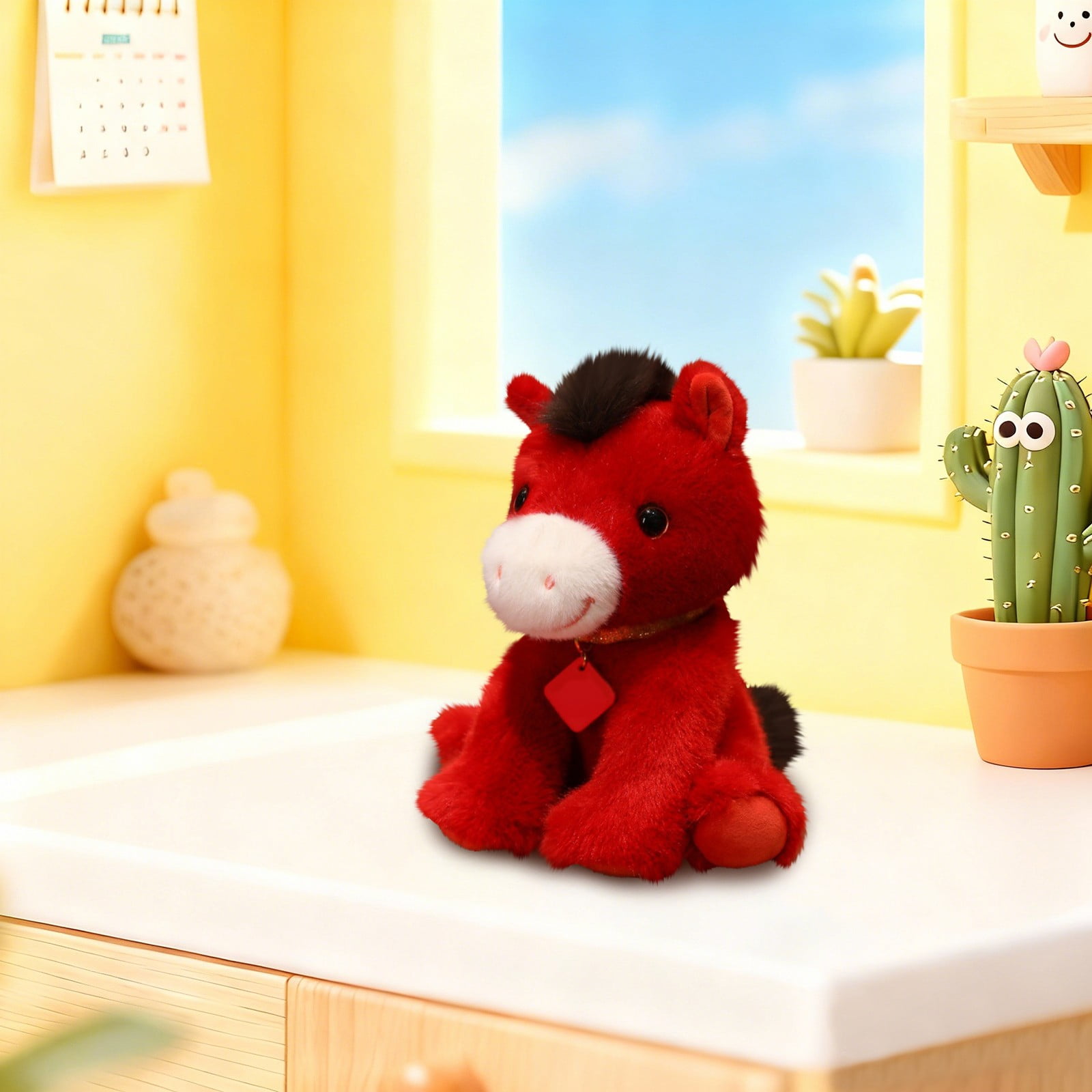 CurioCo Plush Deer Stuffed Animal - Soft Cuddly Toy for Nursery Decor ...