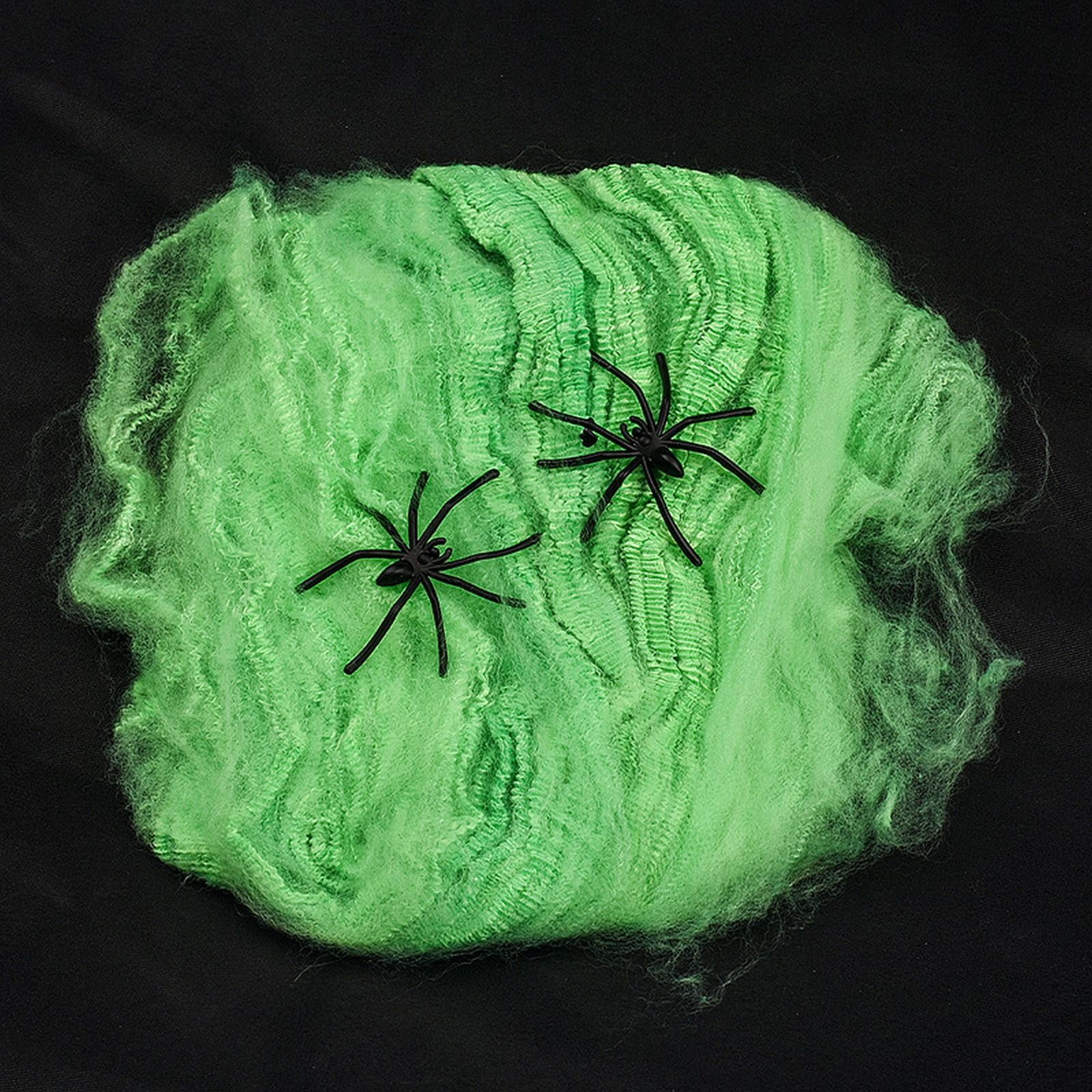 CurioCo Spider Web Decoration, 5-Color Halloween Stretch Spider Webs ...