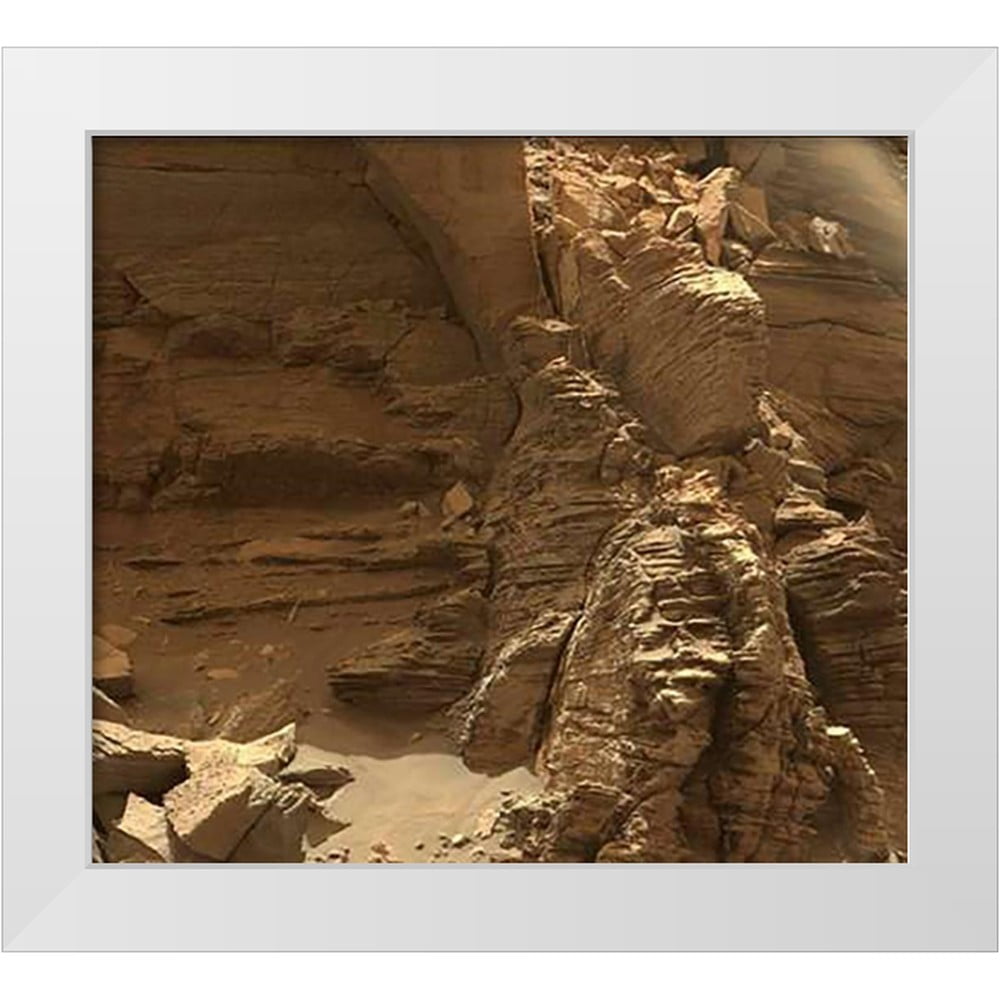 Curiosity 13x12 White Modern Wood Framed Museum Art Print Titled - Mars ...