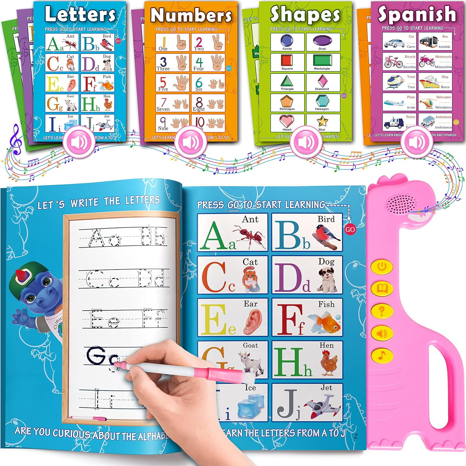 Curious 2 Learn ABC Learning for Toddlers, Busy Book, Speech Therapy ...