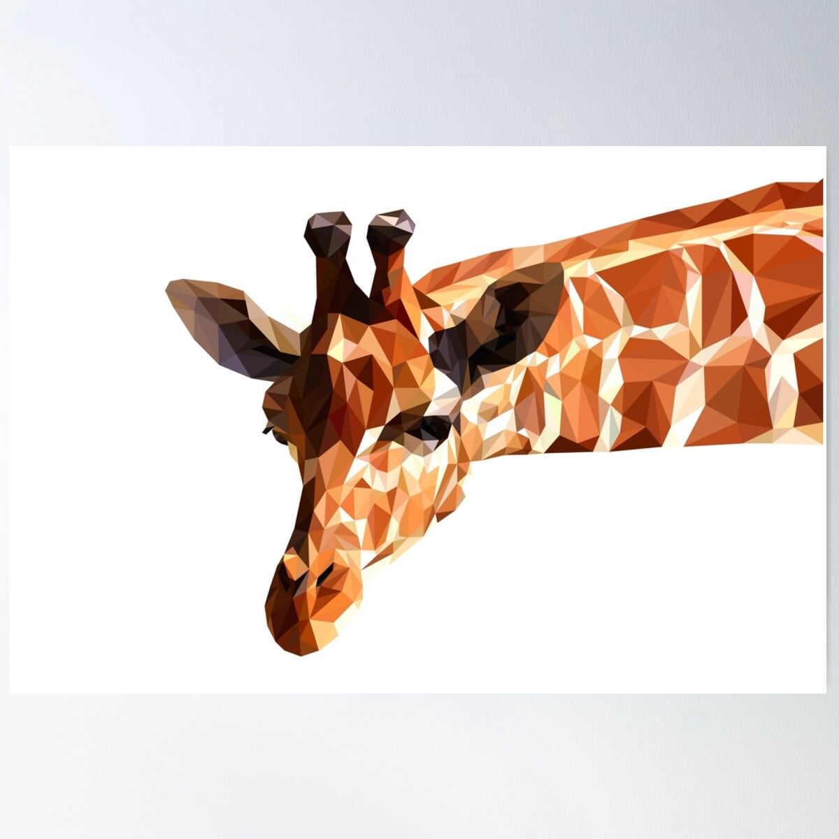Curious African Animal Giraffe Poster Wall Art, Modern Wall Decor For ...