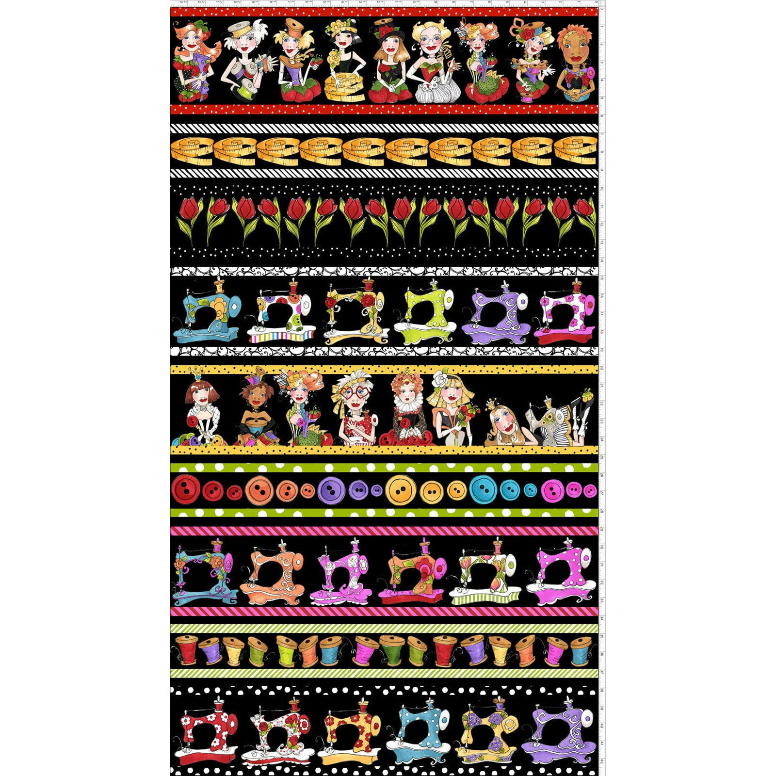 Curious Border Black Fabric Panel - Walmart.com