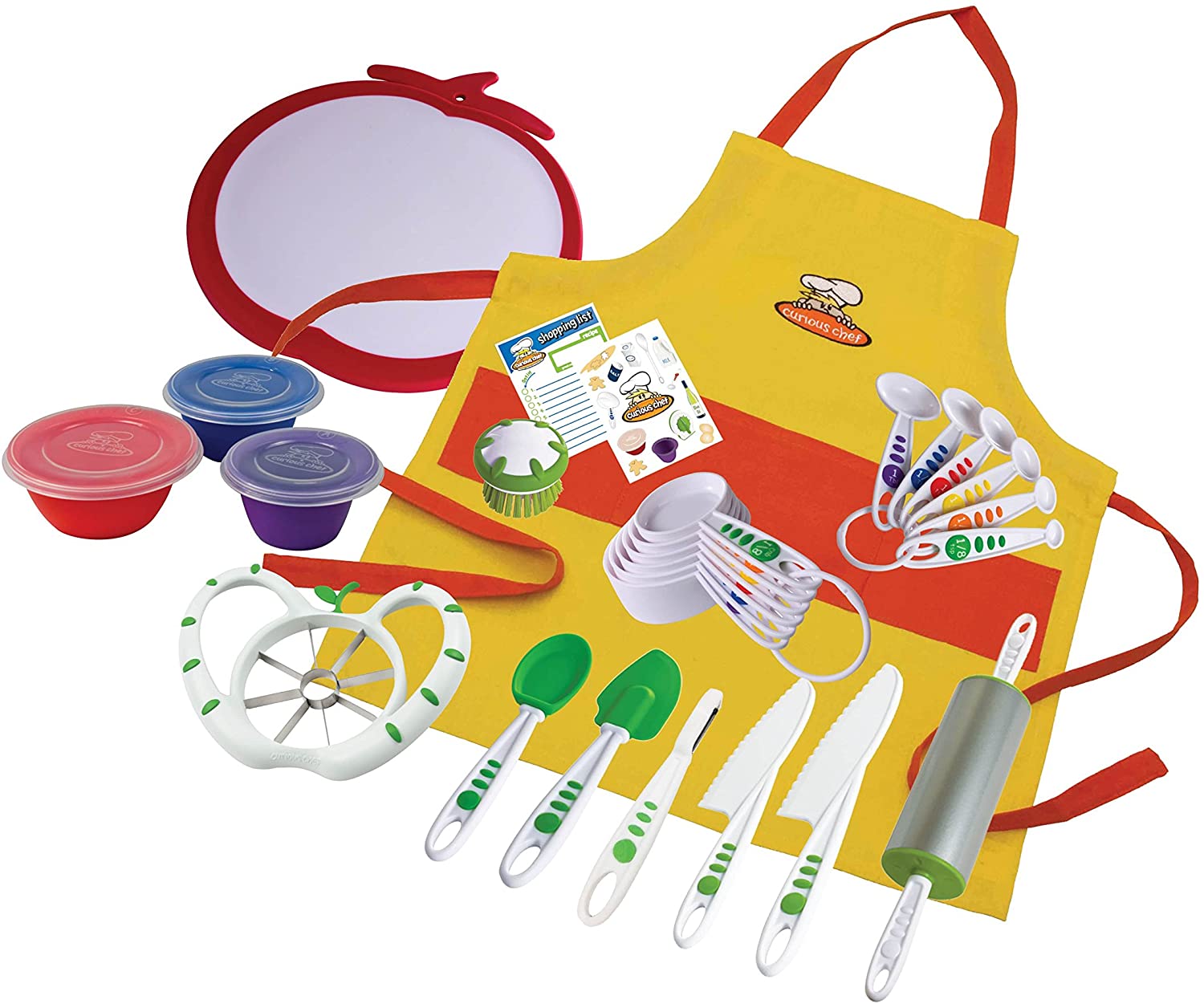 Curious Chef 11pc Kids Chef Kid, Kids Apron and Cooking Tools - Walmart.com