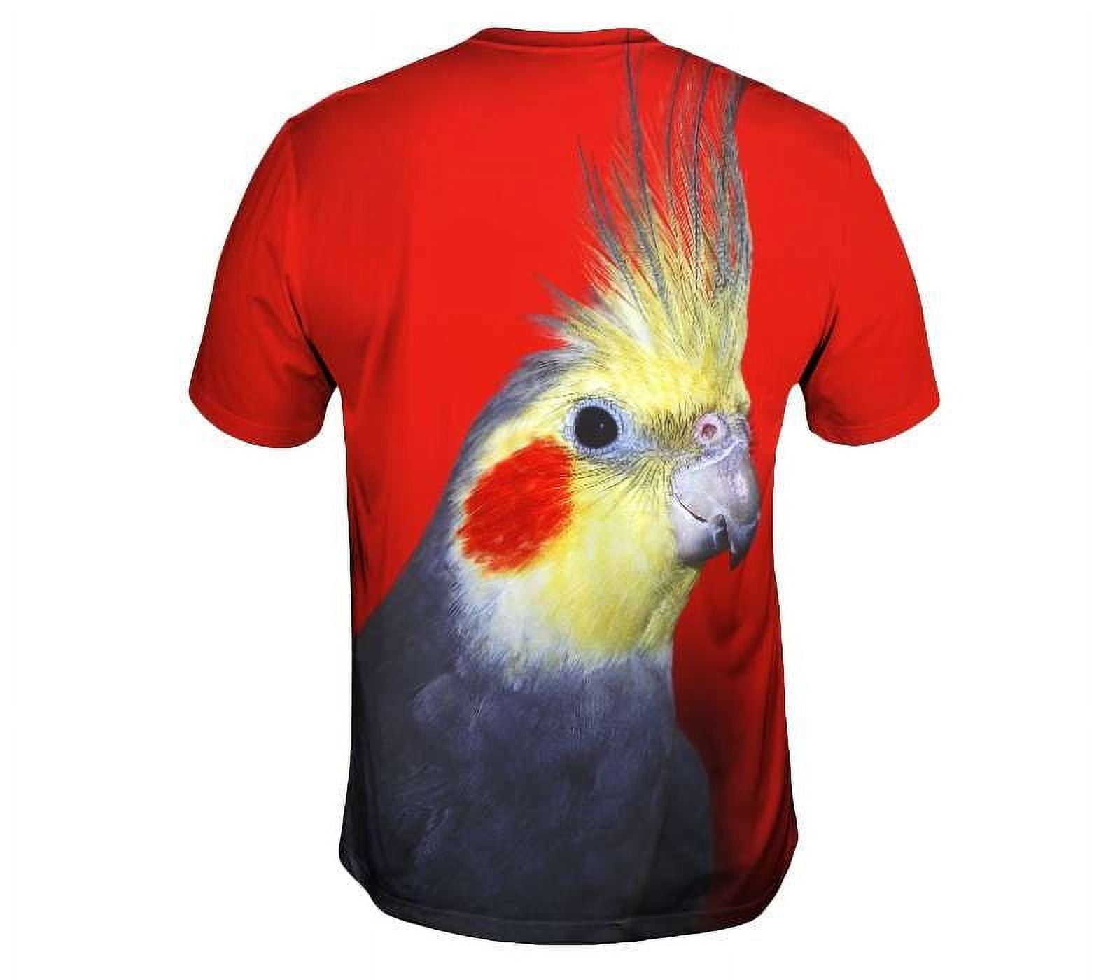 Curious Cockatiel on Red Mens T-Shirt All Over Print - Walmart.com