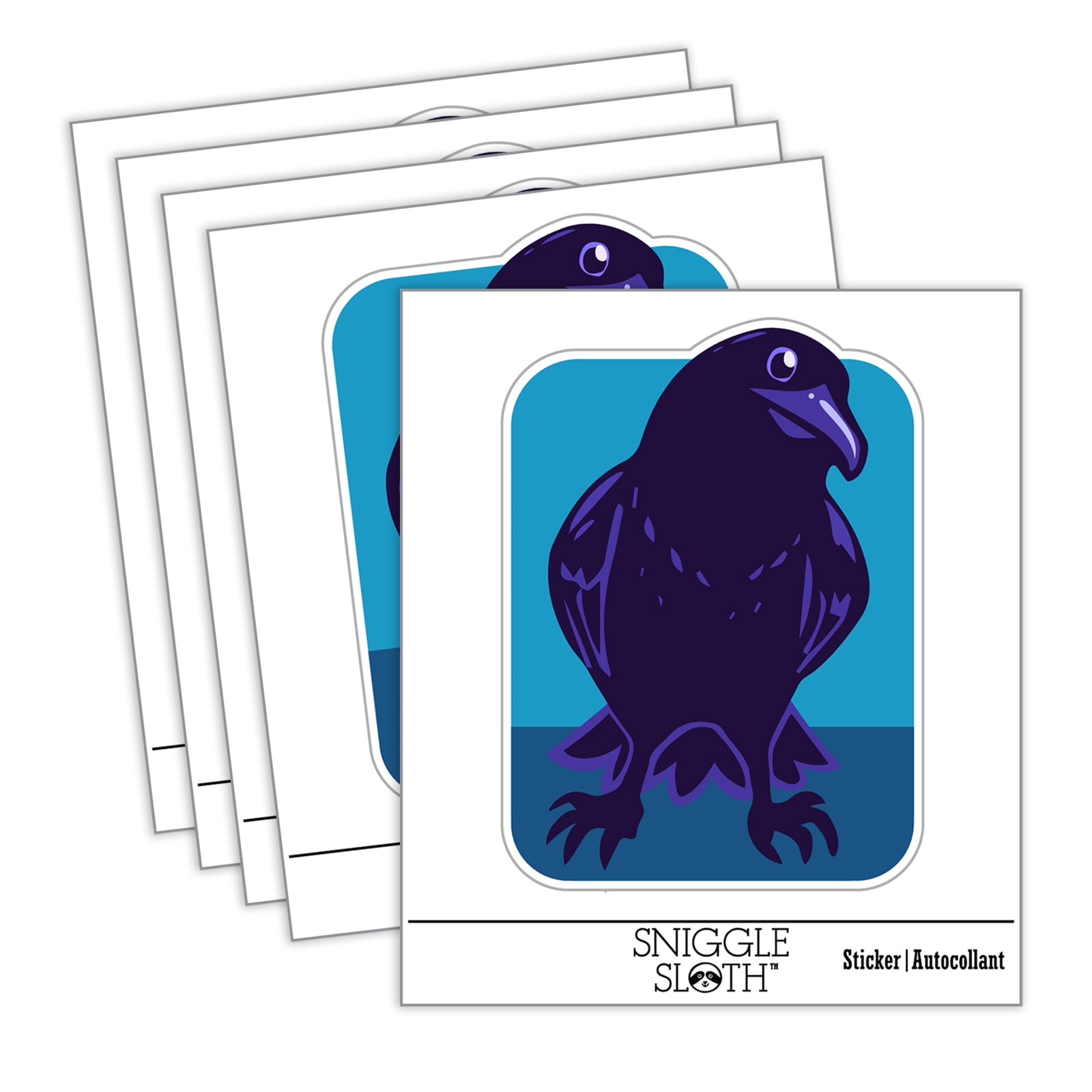 Curious Crow Raven Tilting Head Car Window Bumper Water Bottle Phone ...