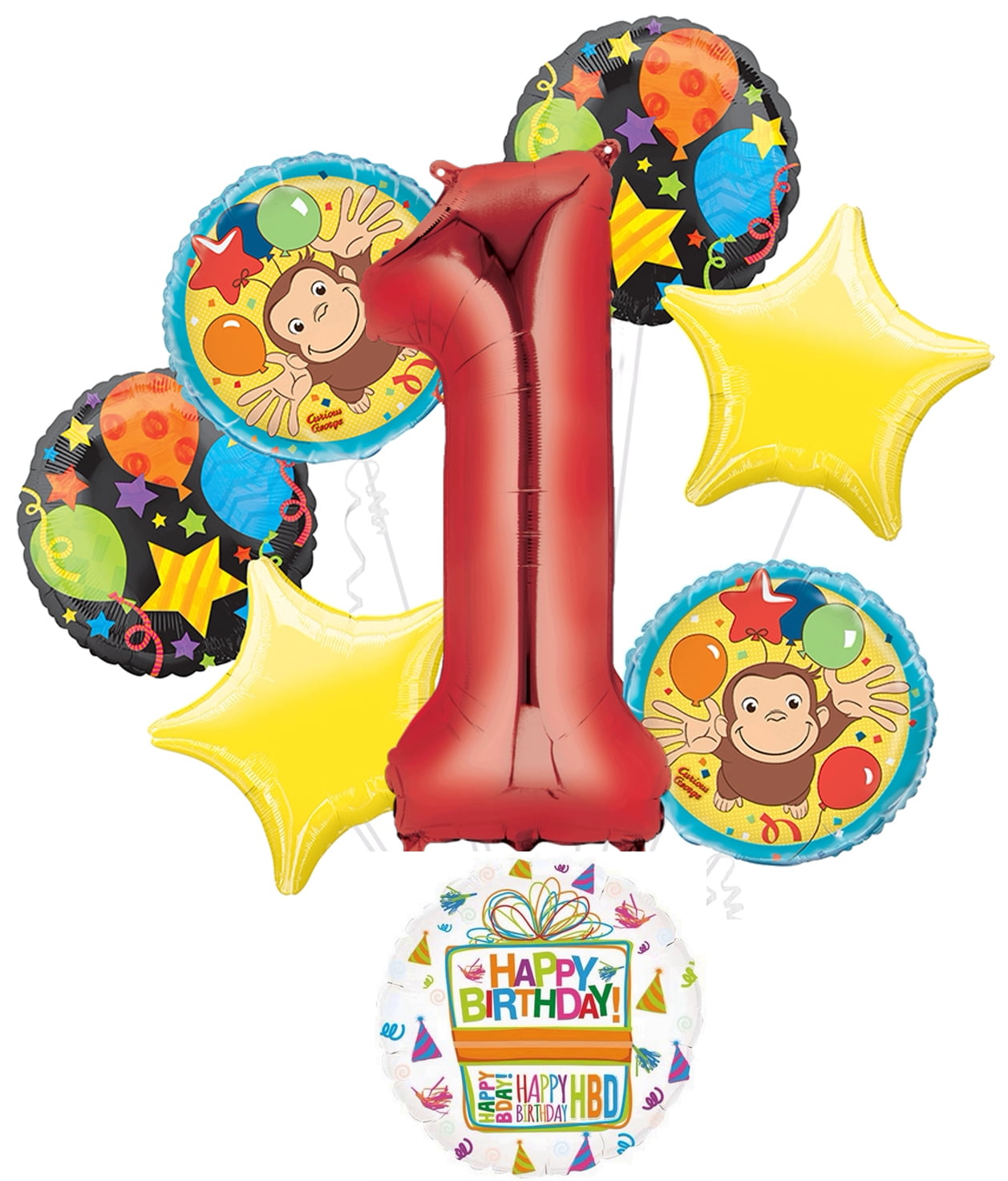 Curious George Birthday Balloons
