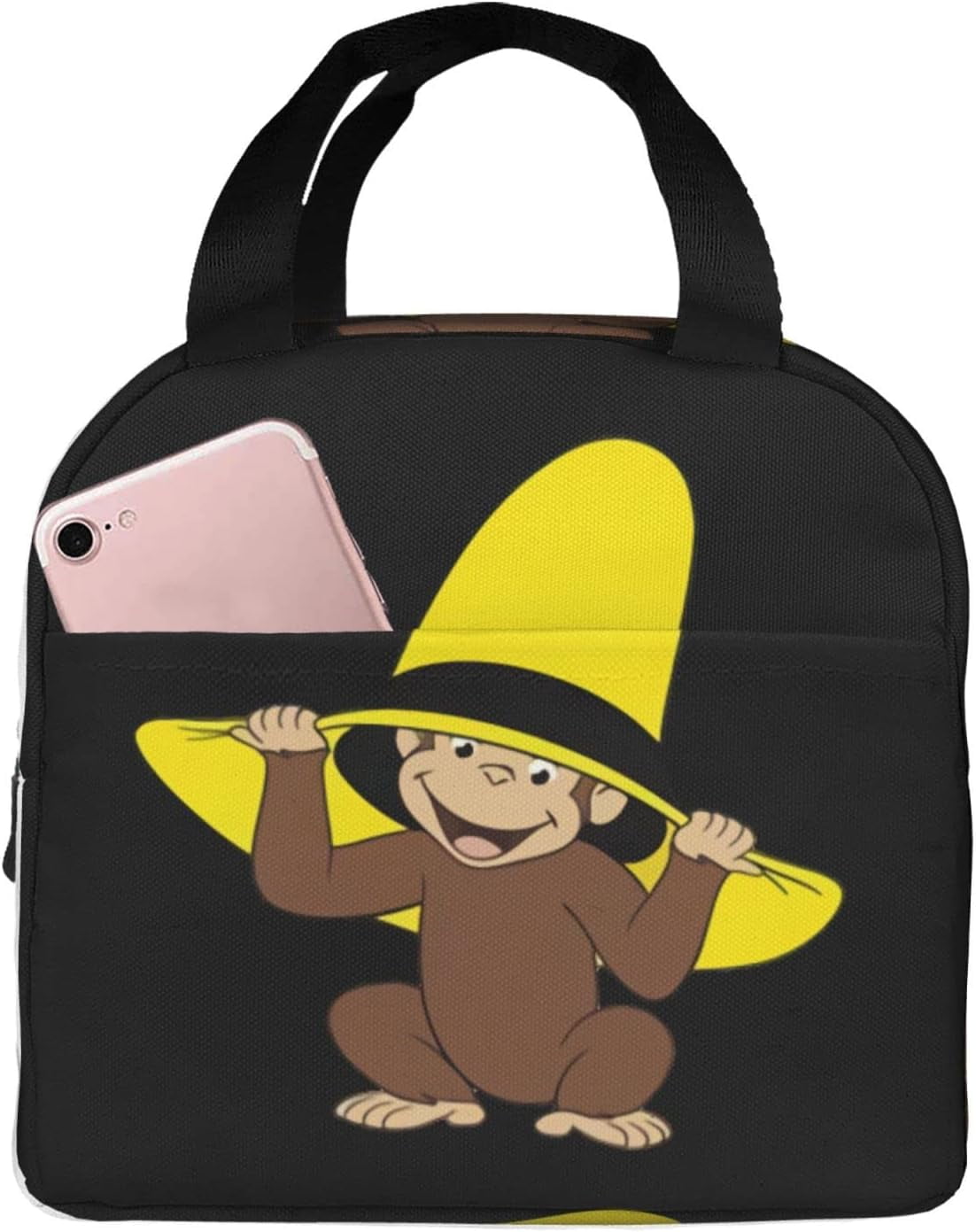 Curious George Anime Lunch Box Lunch Bag for Men Women Insulated Lunch ...