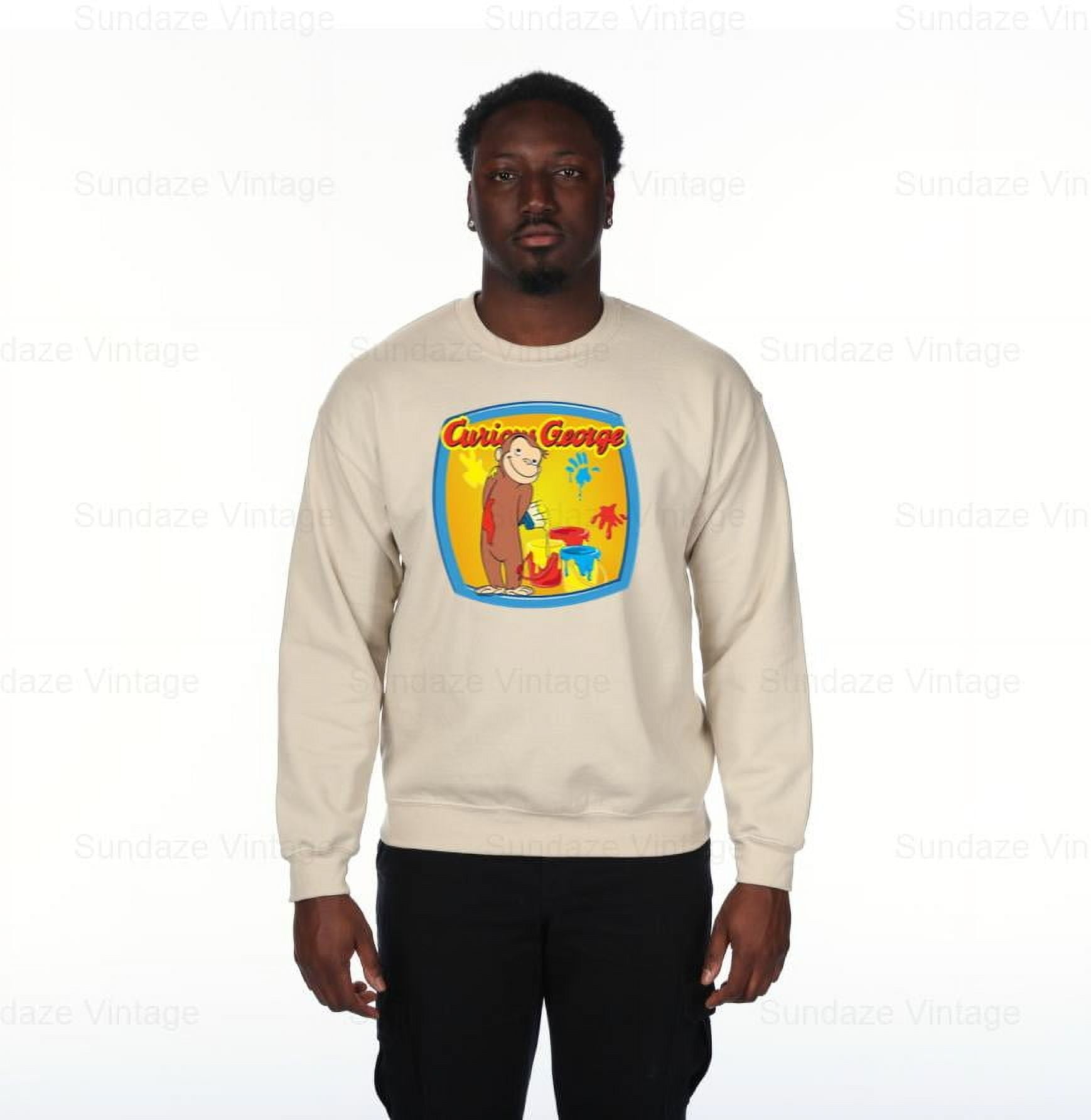 Curious George Artist Custom Drawing Cartoon Fan Gift Sweatshirt unisex ...