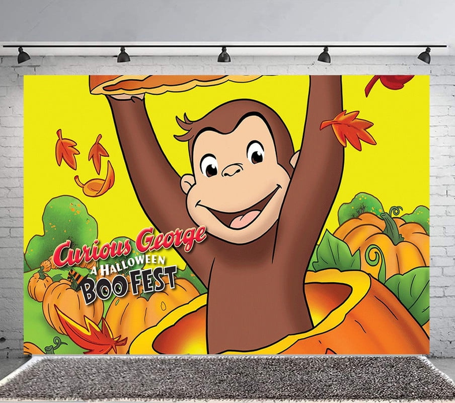 Curious George Backdrop Banner Party Supplies Poster Movie Theme ...
