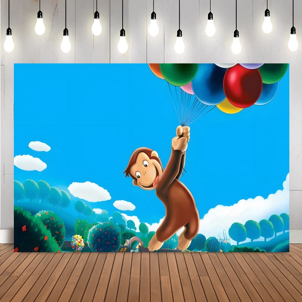 Curious George Backdrop Children's Birthday Party Decoration ...