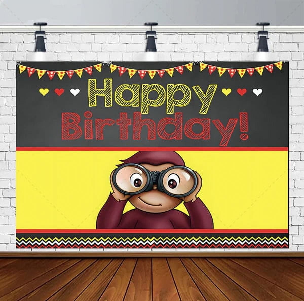 Curious George Backdrop Children's Birthday Party Decoration ...