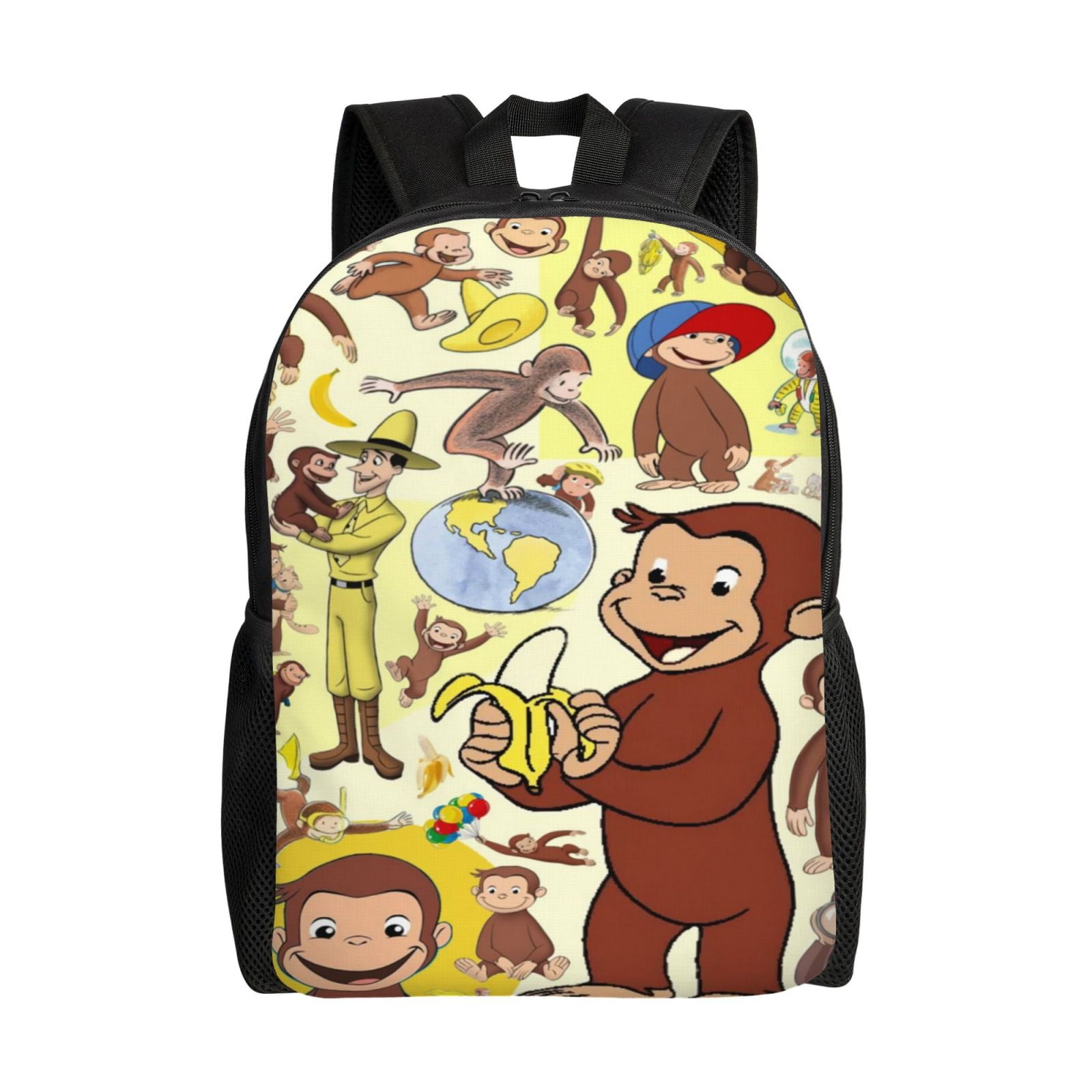 Curious George Backpack Cartoon Casual Students Laptop Bags Bookbag ...