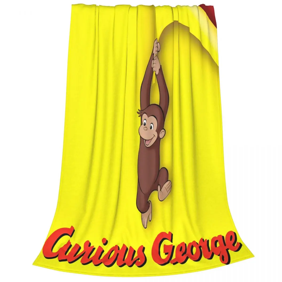 Curious George Banana Cartoon Fleece Throw Blankets Monkey Blanket for ...