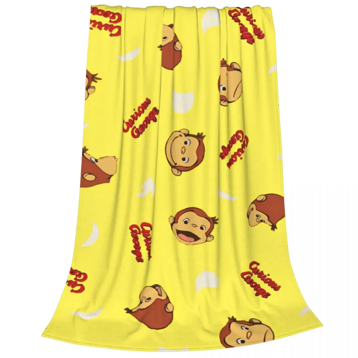 Curious George Banana Cartoon Fleece Throw Blankets Monkey Blanket for ...