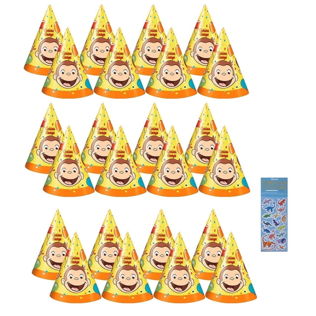 Curious George Birthday Party Supplies Bundle Pack includes Party Cone ...
