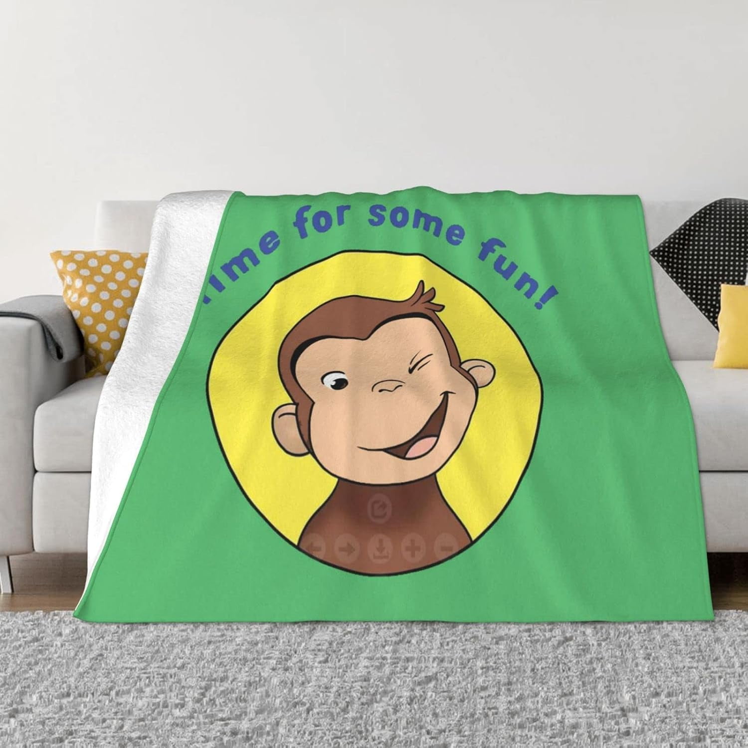 Curious George Blanket Super Soft Air Conditioning Blankets Johansson ...