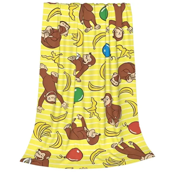 Curious George Blanket, Super Soft Throw Blanket For Couch Sofa Bed ...