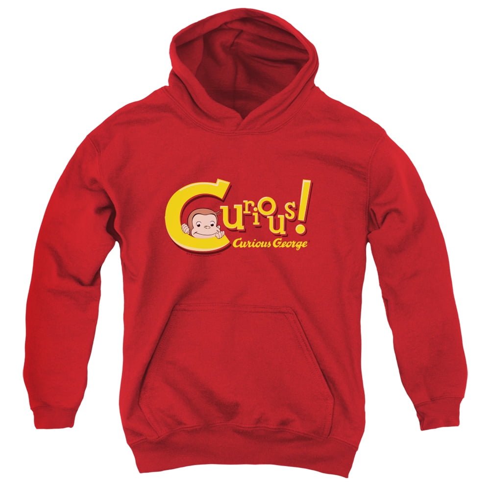 Curious George Boys' Curious Hooded Sweatshirt Youth Small Red ...