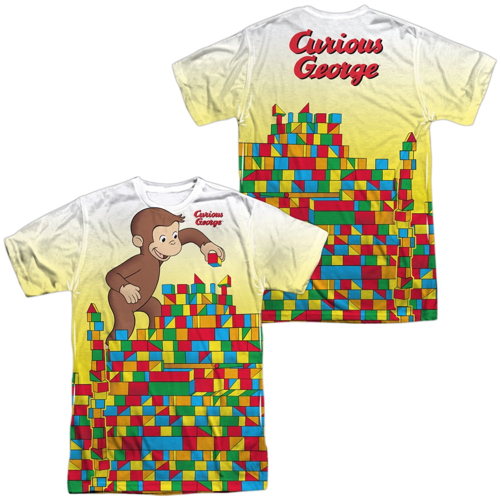 Curious George Building Blocks Unisex Adult Sublimated Costume T Shirt ...